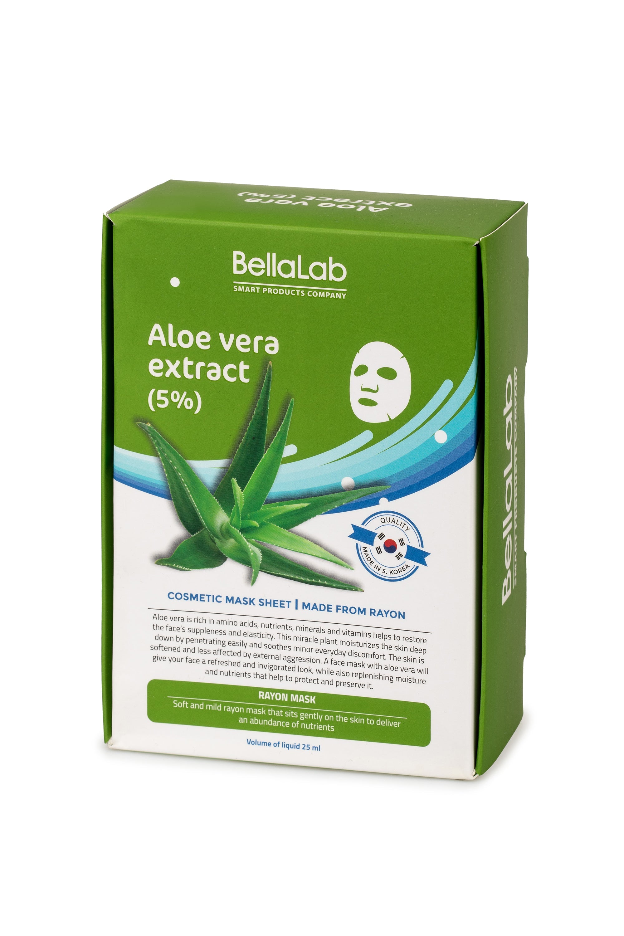 Alvejas ekstrakta (5%) sejas masku komplekts 20 gab. – Bellalab LV